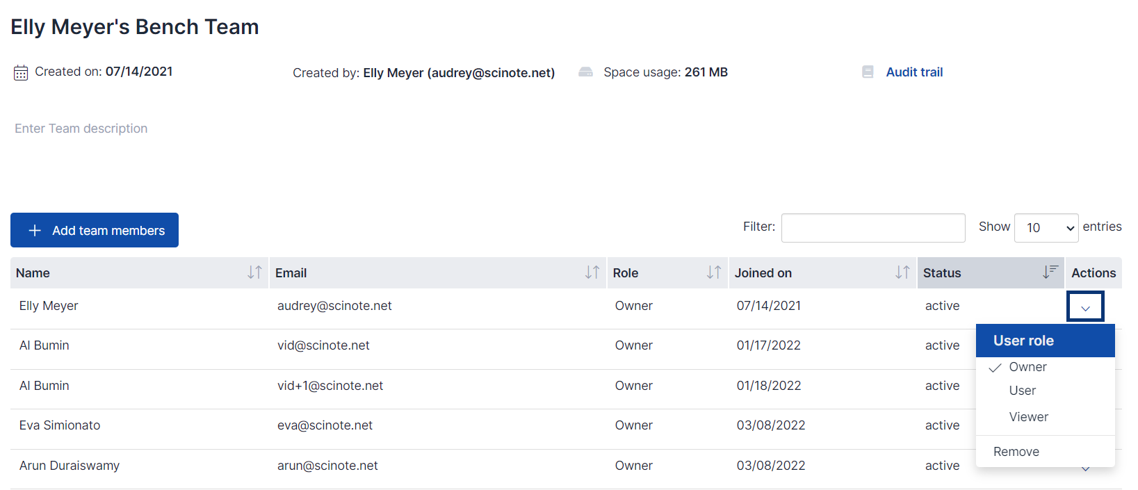How To Set Up User Roles in SciNote (& user role permissions table)